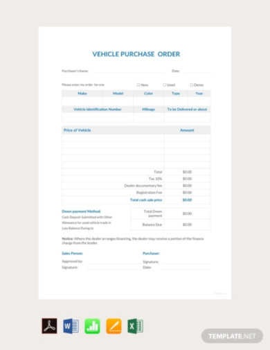 19+ Simple Purchase Order Templates in Google Docs | Google Sheets ...