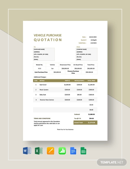 11+ Purchase Quotation Templates - Samples, Examples Format Download