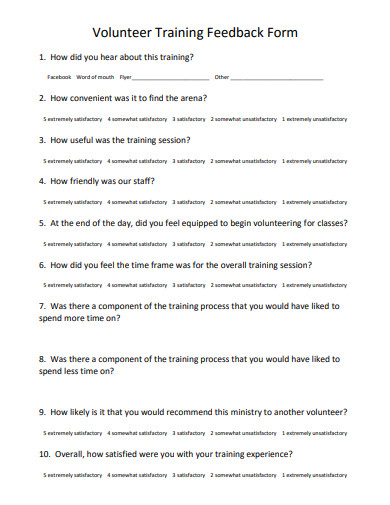 Free 19+ Training Feedback Form Templates in PDF | DOC