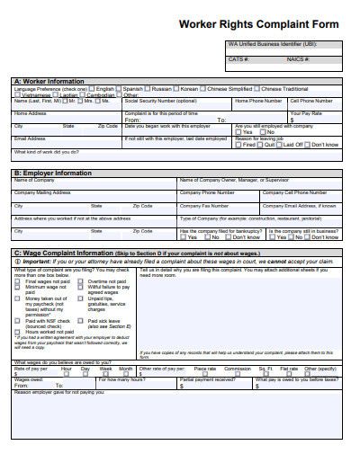 FREE 18+ Complaint Form Templates in PDF |MS Word | Pages | Docs
