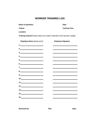 19+ Training Log Templates in PDF