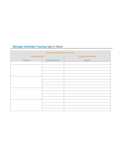 10+ Training Sign In Sheet Templates in Google Sheets | PDF | Word | Pages