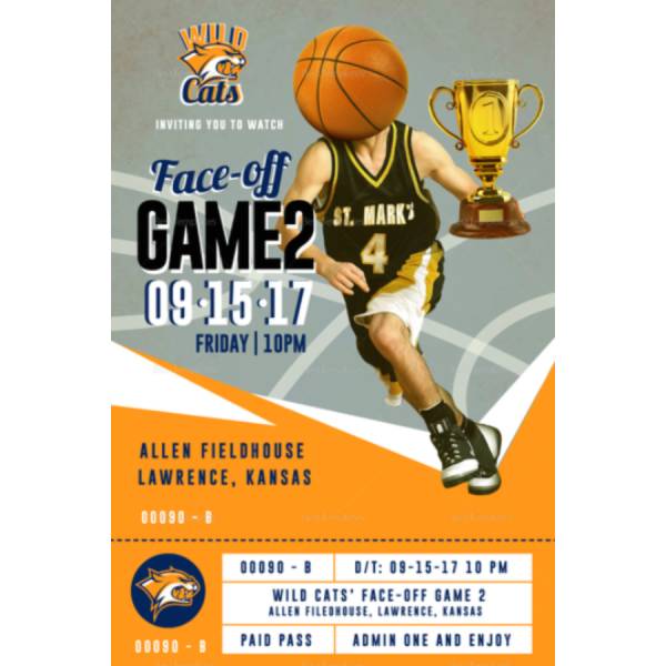 8 Basketball Ticket Templates Illustrator MS Word Pages Photoshop 