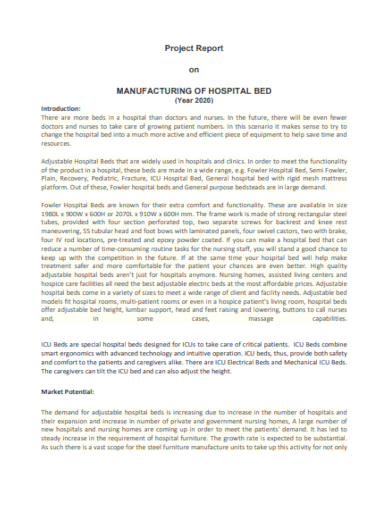 12+ Hospital Project Report Templates in PDF