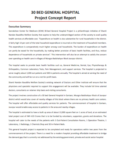 12+ Hospital Project Report Templates in PDF