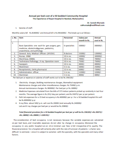 12+ Hospital Project Report Templates in PDF
