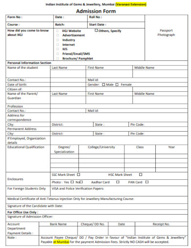 Free 29+ School Admission Form Templates in DOC, PDF