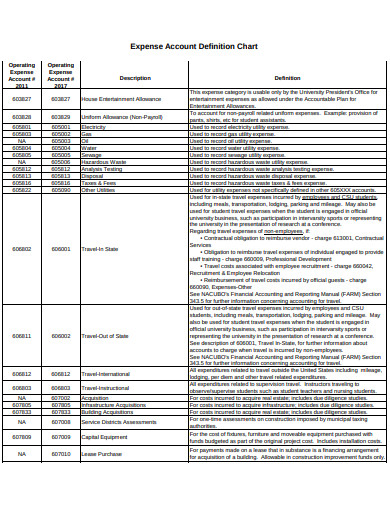 8+ Expense Chart Templates in PDF