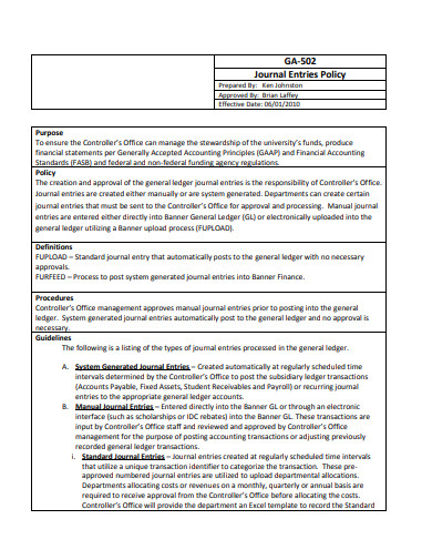 7+ Accounting Journal Templates in PDF