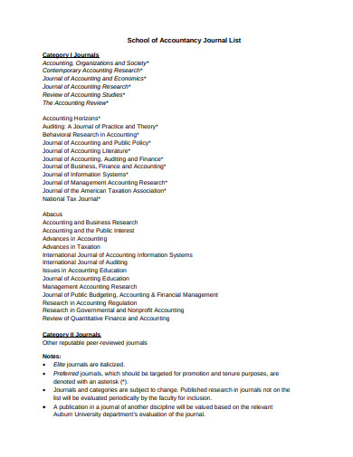 7+ Accounting Journal Templates in PDF