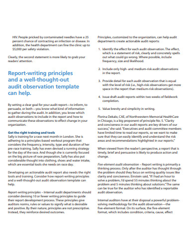 10 + Audit Observation Report Templates in PDF | DOC