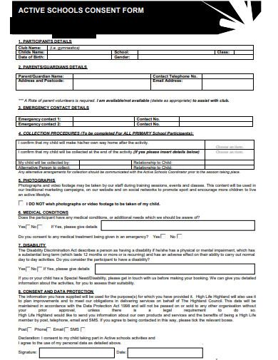 18+ School Consent Form Templates in PDF | DOC