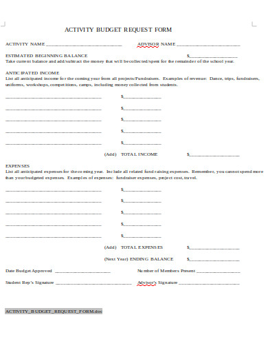 20+ Budget Request Form Templates in PDF | DOC
