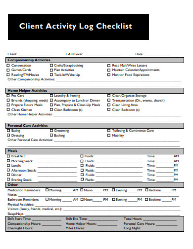 25+ Activity Log Templates in Word | Pages | PDF