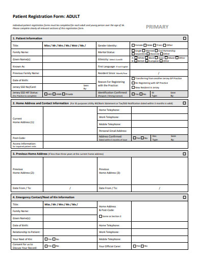 24+ Patient Registration Form Templates - PDF, DOC