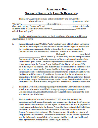 FREE 10+ Security Deposit Agreement Templates in Google Docs | MS Word ...