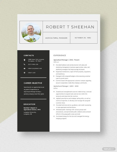 29+ Agriculture Resume Templates - PSD, PDF, DOC