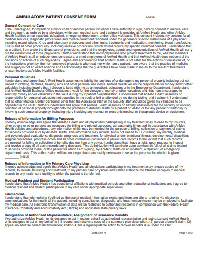 21+ Patient Consent Form Templates - DOC, PDF