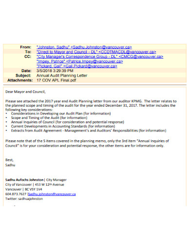 12+ Audit Letter Templates in PDF | WORD