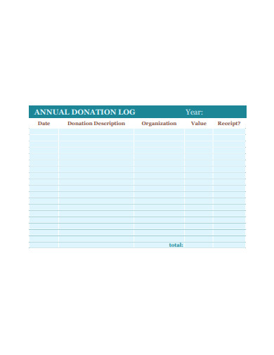 6+ Donation Log Templates in PDF