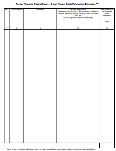 11+ Financial Status Report Templates in PDF | DOC