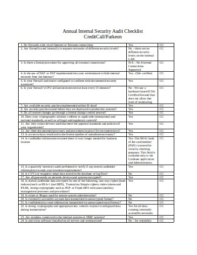 8 Security Audit Checklist Templates In PDF DOC