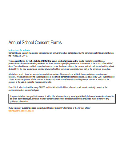 18+ School Consent Form Templates in PDF | DOC