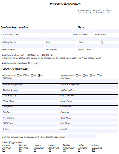 Free 29+ School Admission Form Templates in DOC, PDF