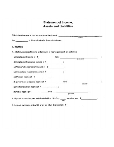 14+ Assets & Liabilities Statement Templates in DOC | PDF