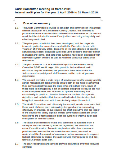11 Audit Executive Summary Templates In PDF MS Word