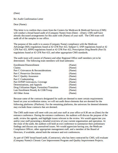 11 Audit Confirmation Templates In DOC Excel PDF