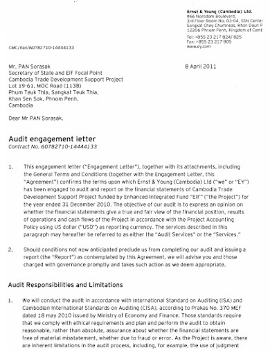 12+ Audit Letter Templates in PDF | WORD