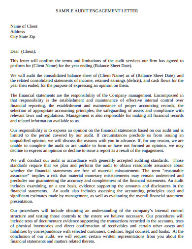12+ Audit Letter Templates in PDF | WORD
