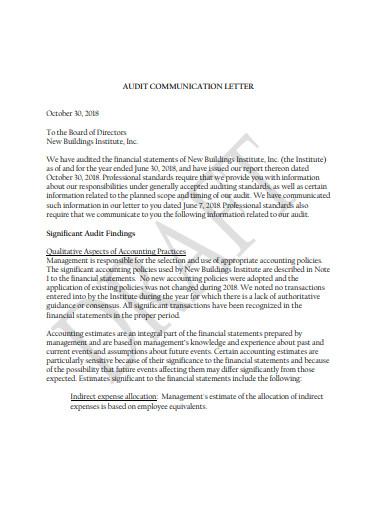 6+ Audit Findings Letter Templates in PDF | MS Word