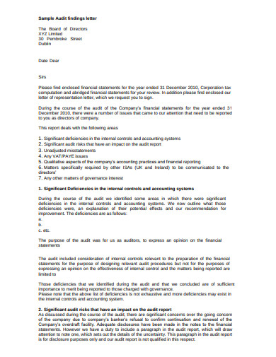 12+ Audit Letter Templates in PDF | WORD