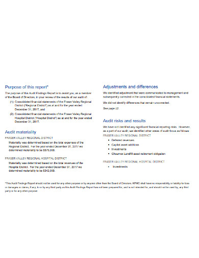 10+ Free Audit Findings Report Templates in PDF | MS Word