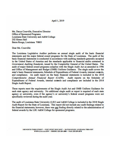 12+ Audit Letter Templates in PDF | WORD