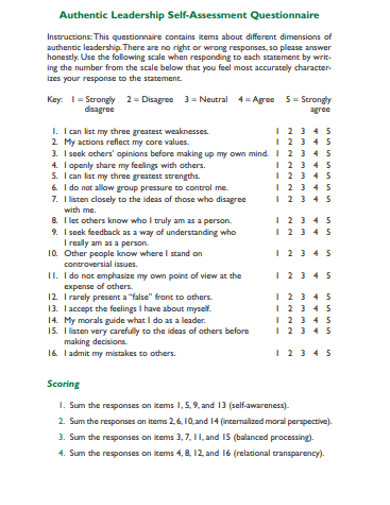 21+ Assessment Questionnaire Templates in Google Docs | MS Word | Pages ...