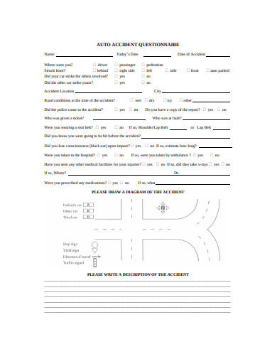 21+ Accident Questionnaire Templates in PDF | DOC