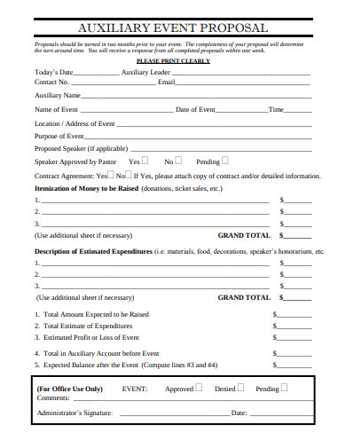 11+ Church Event Proposal Templates in PDF | DOC