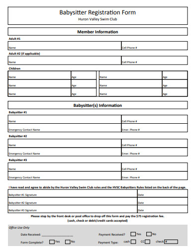 10+ Babysitter Form Templates in PDF | DOC