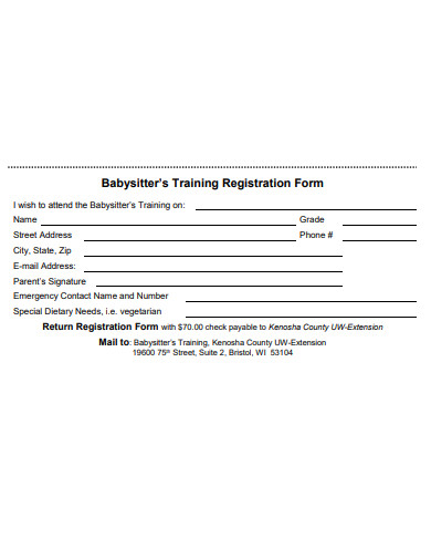 10+ Babysitter Form Templates in PDF | DOC