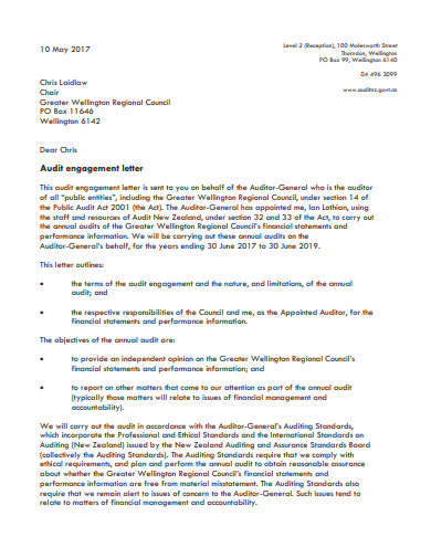 Audit Engagement Letter Sample Collection Letter Template Collection