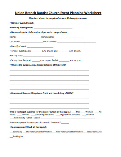 11+ Church Event Planning Templates in PDF | DOC
