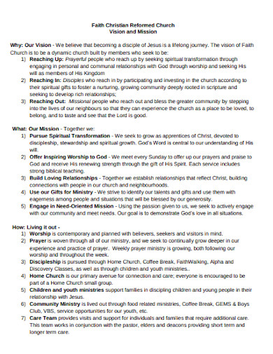 10+ Church Vision Statement Templates in PDF | Word