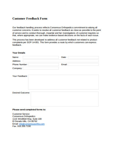16+ Customer Feedback Form Templates in PDF | DOC