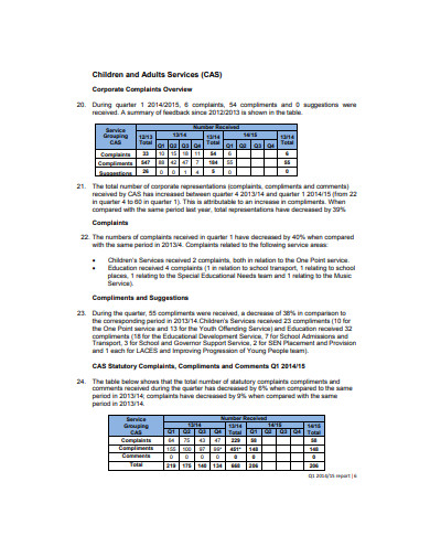FREE 11+ Customer Feedback Report Templates in PDF | MS Word