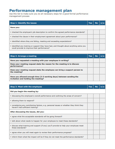 5+ Performance Management Plan Templates in PDF
