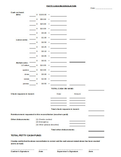 21+ Petty Cash Reconciliation Templates in PDF | DOC | Excel