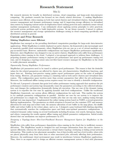 24+ Research Statement Templates in PDF | DOC